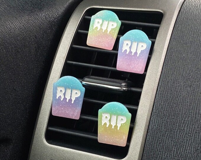 RIP Tombstone Vent Clip - Gravestone Car Charm - Halloween Car Charm ...