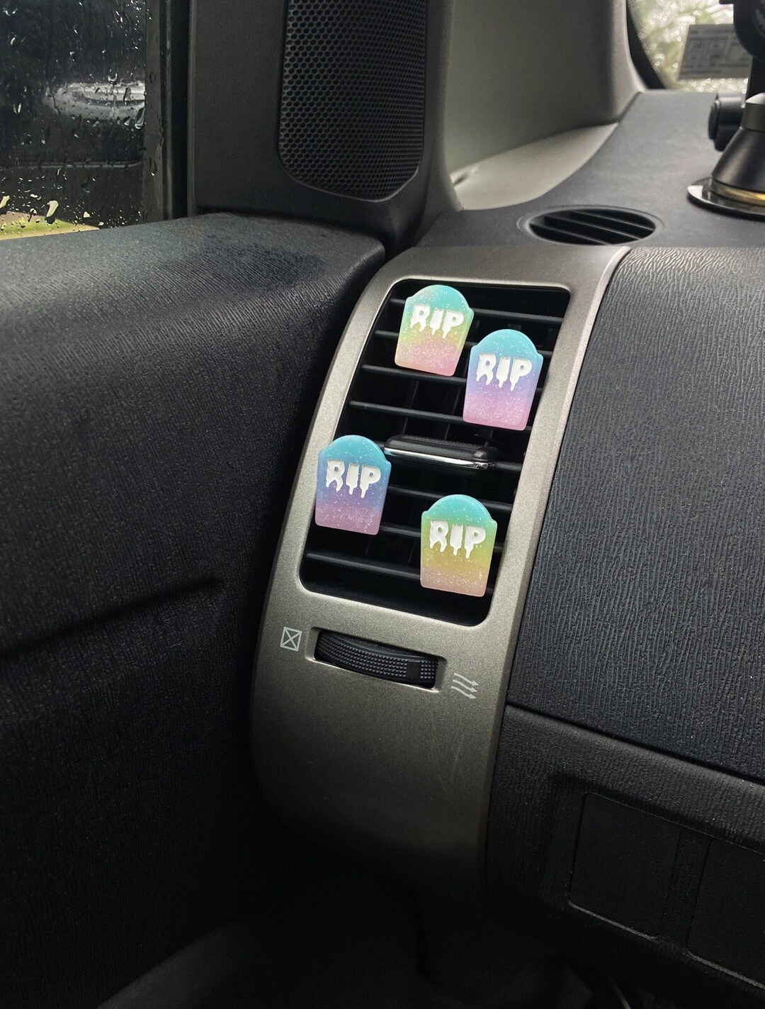 RIP Tombstone Vent Clip Gravestone Car Charm Halloween Car Charm ...