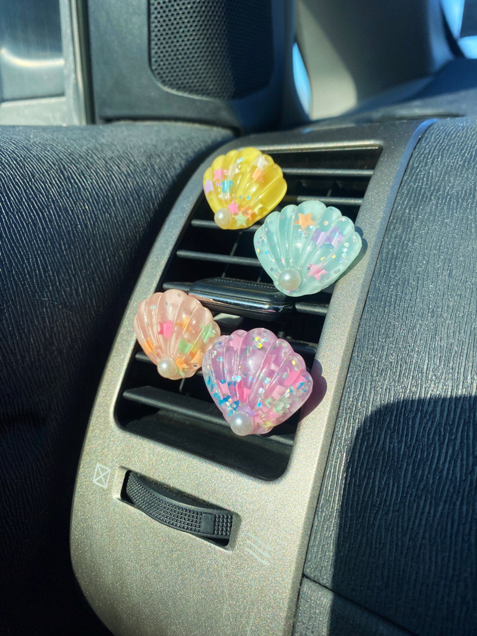 Seashell Car Charms Beach Car Accessories Car Vent Clips Beach Gift ...