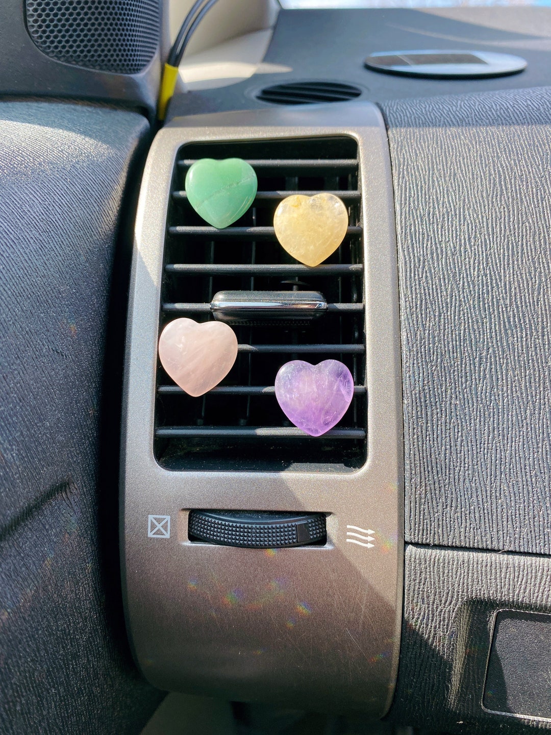 Mini Crystal Heart Car Charms Car Crystal Charms Cute Interior Car ...