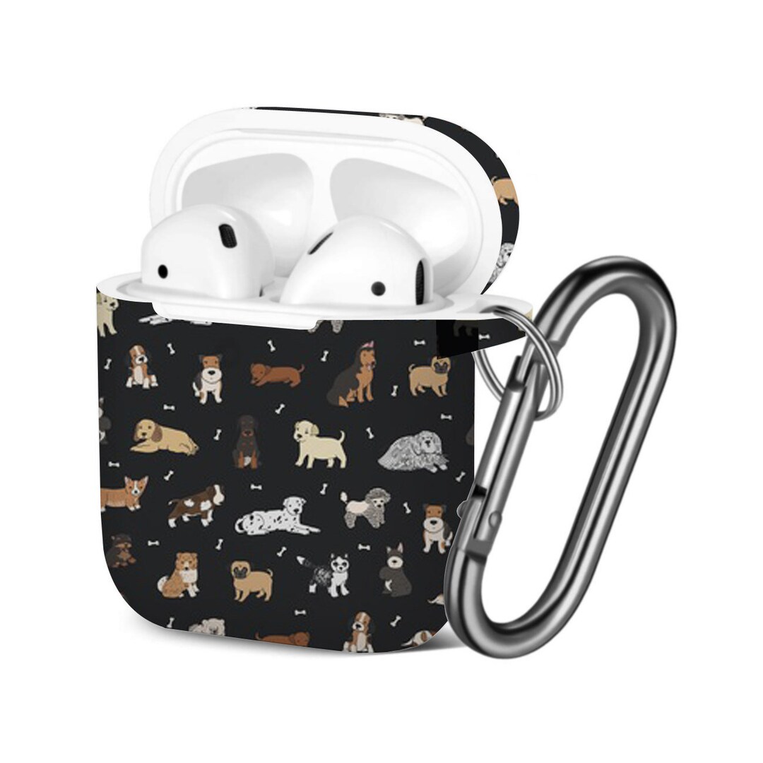 Airpods Case ( 1st / 2nd Gen ), Cute Doodle Puppy Dog Print Pattern ...
