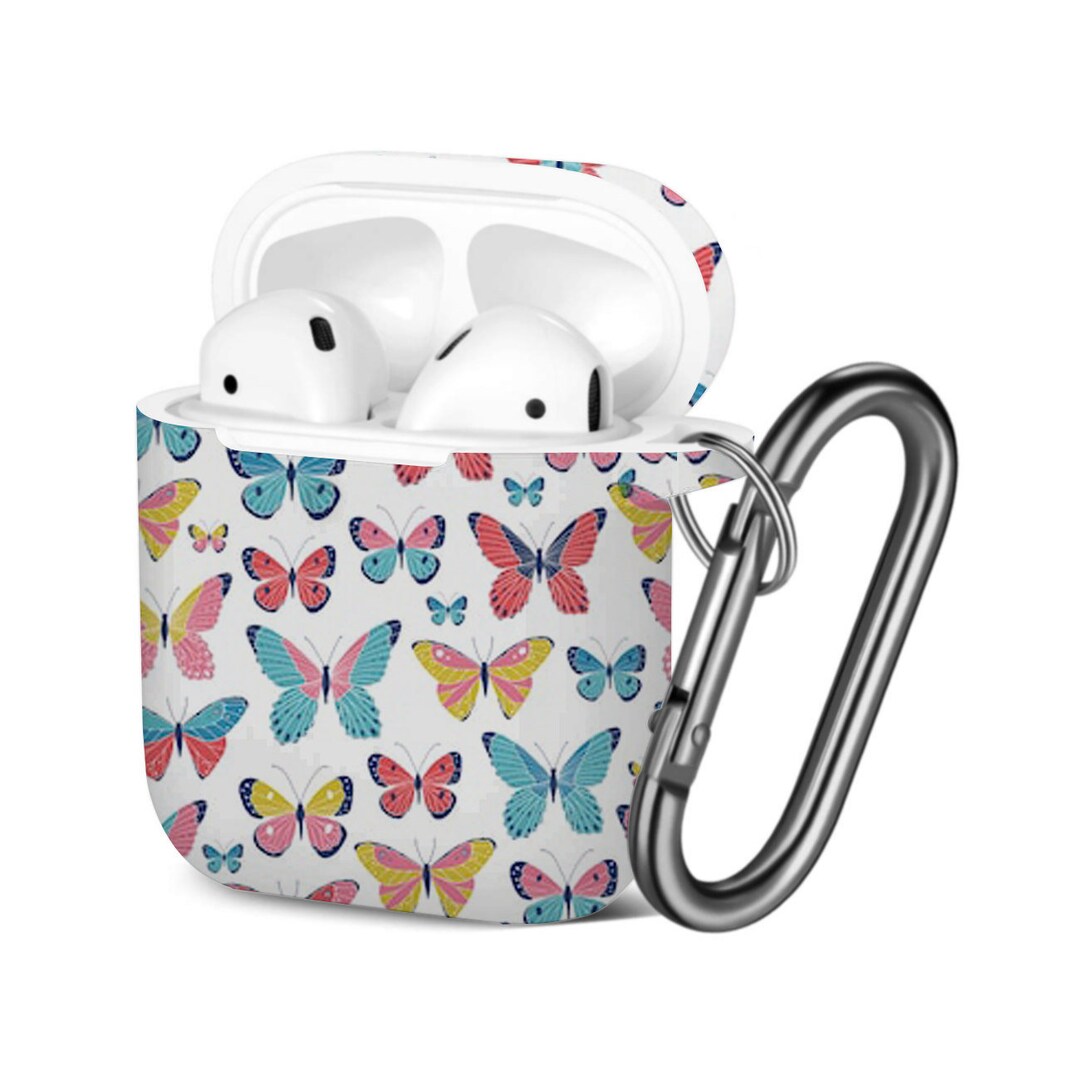 Airpods Case ( 1st / 2nd Gen ), Cute Colorful Butterflies Print Pattern ...