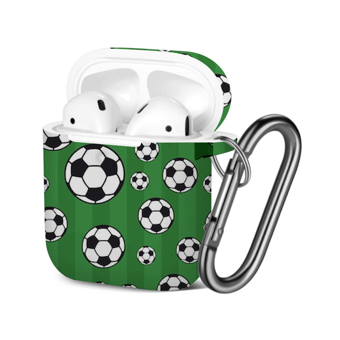 Airpods Case ( 1st / 2nd Gen ), Soccer Print Pattern, TPU Protection ...