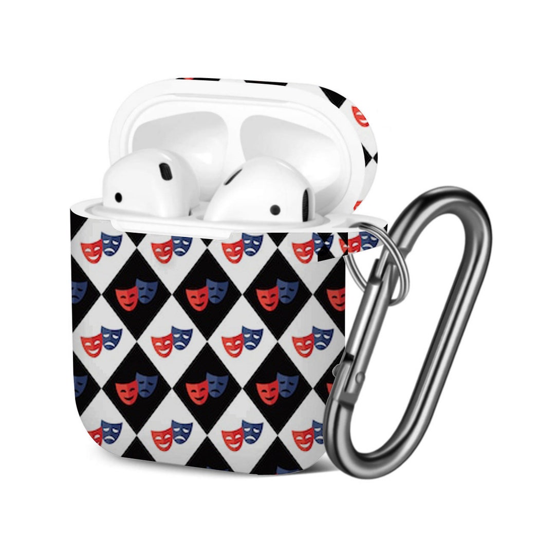 Airpods Case ( 1st / 2nd Gen ), Funny Sad Theater Masks Print Pattern ...