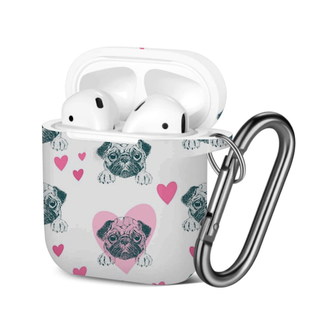 Airpods Case ( 1st / 2nd Gen ), Pretty Pug Puppy Print Pattern, TPU ...