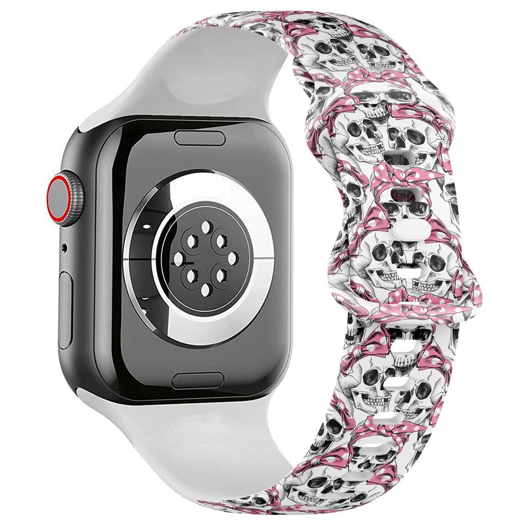 All Series - Apple Watch Band ( Skull Pink Bandana Print Pattern ...
