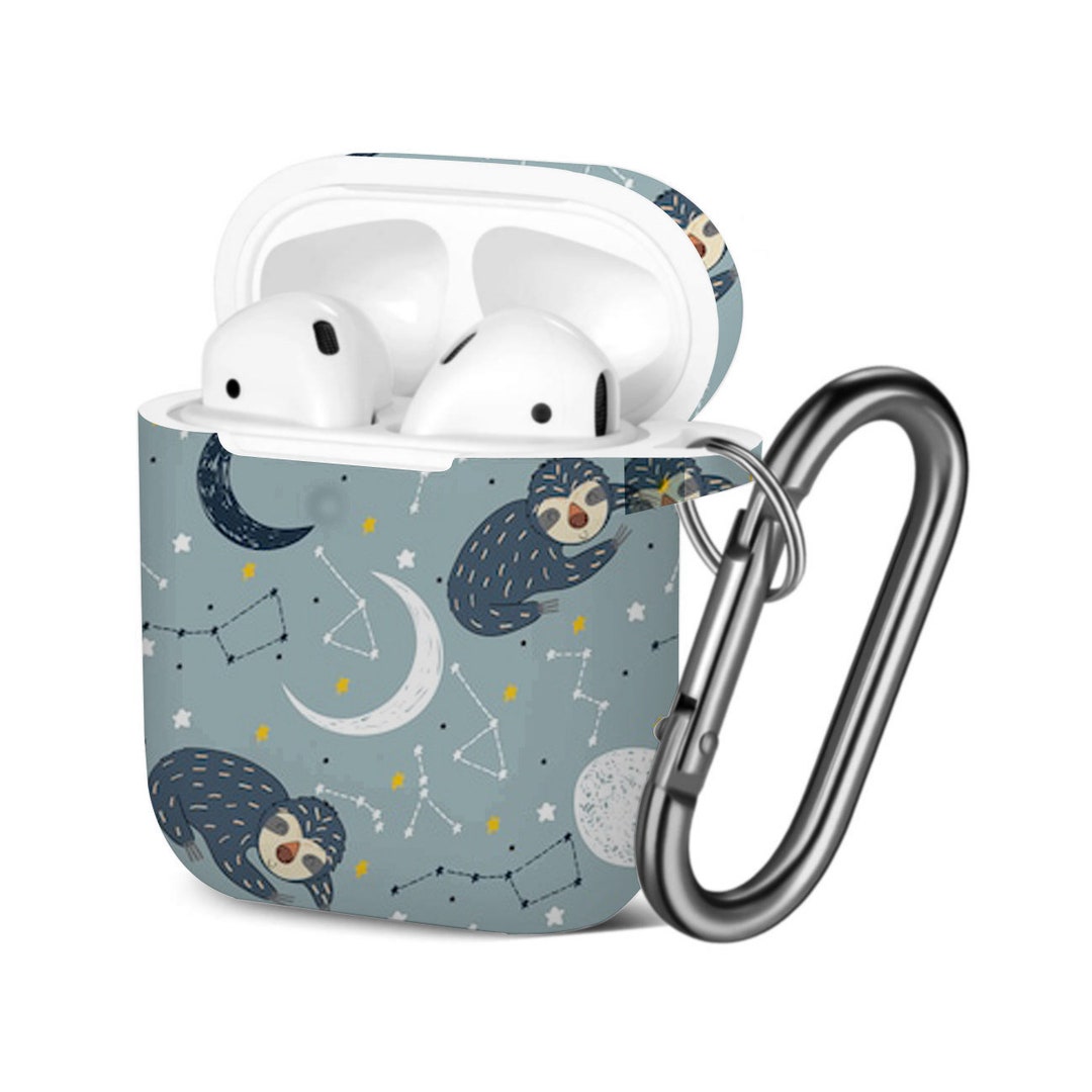 Airpods Case ( 1st / 2nd Gen ), Cute Sloth Moon Sweet Print Pattern ...