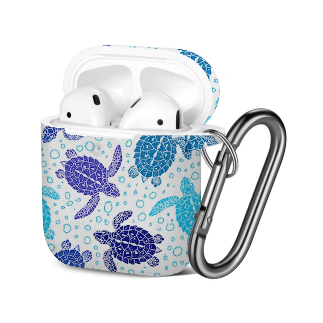 Airpods Case ( 1st / 2nd Gen ), Colorful Turtles Silhouette Print ...