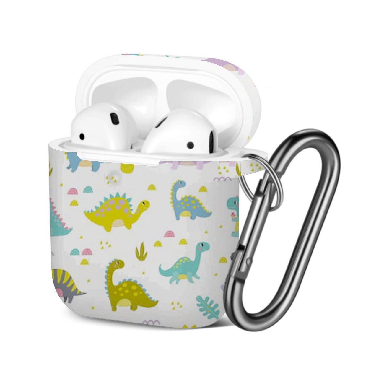 Airpods Case ( 1st / 2nd Gen ), Cute Dinosaur Kids Print Pattern, TPU ...