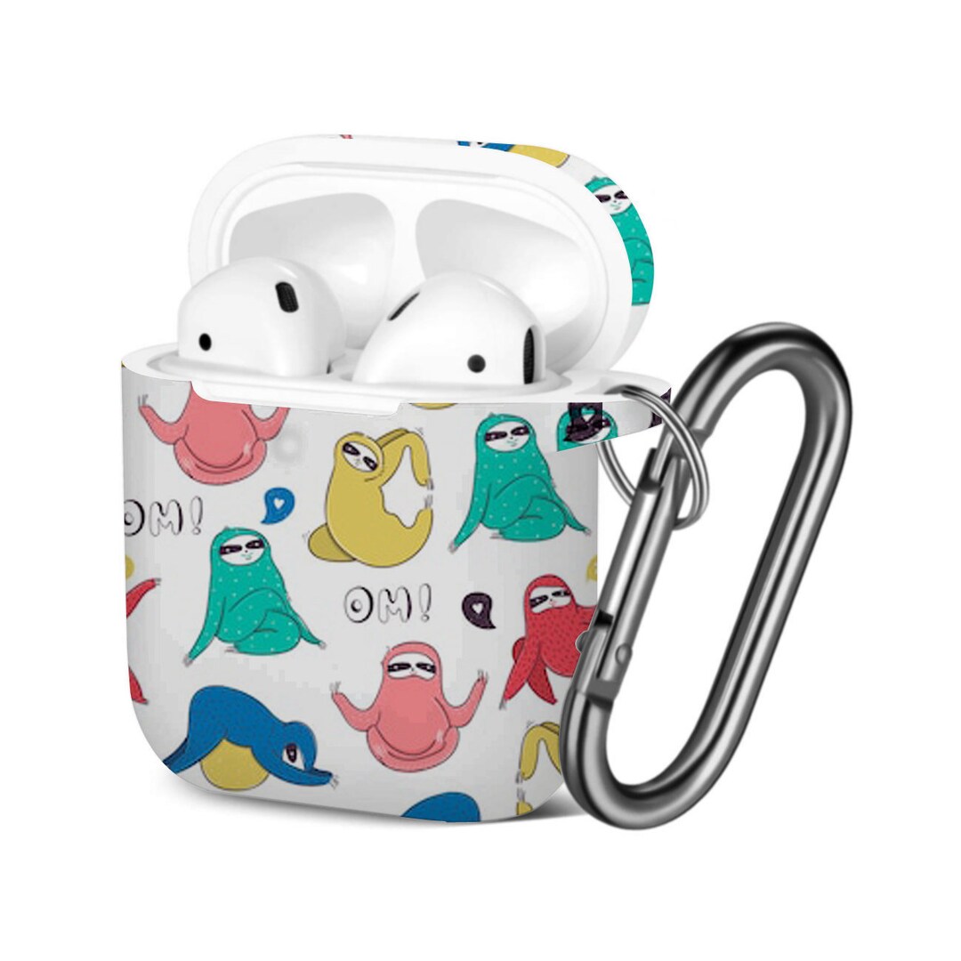 Airpods Case ( 1st / 2nd Gen ), Colorful Sloth Yoga Various Poses ...