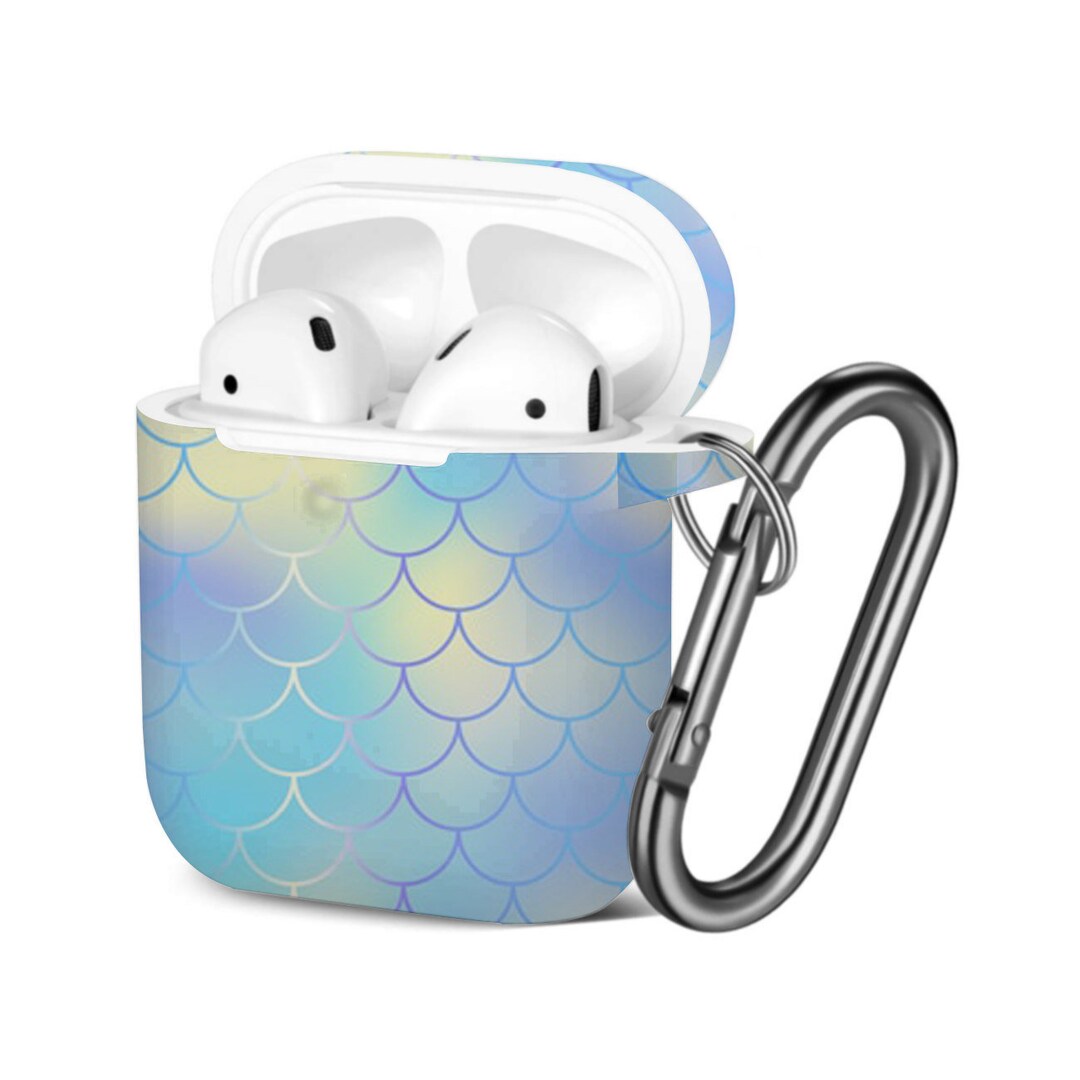 Airpods Case ( 1st / 2nd Gen ), Aquatic Fish Skin Scale Print Pattern, TPU Protection Cover With ...