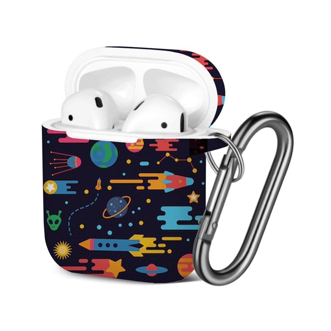 Airpods Case ( 1st / 2nd Gen ), Spaceship Star Print Pattern, TPU ...
