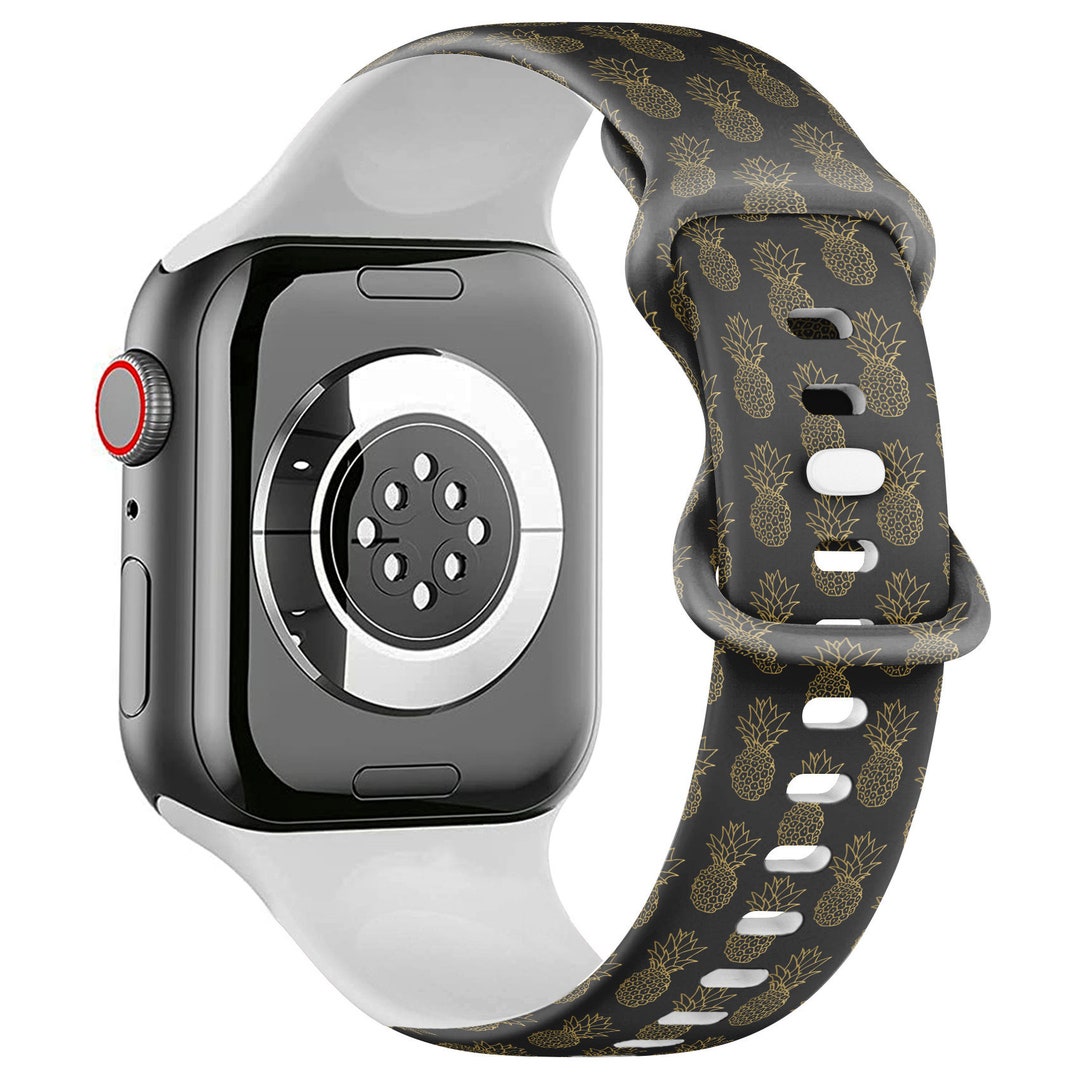 All Series - Apple Watch Band ( Gold Pineapples on Dark Print Pattern ...