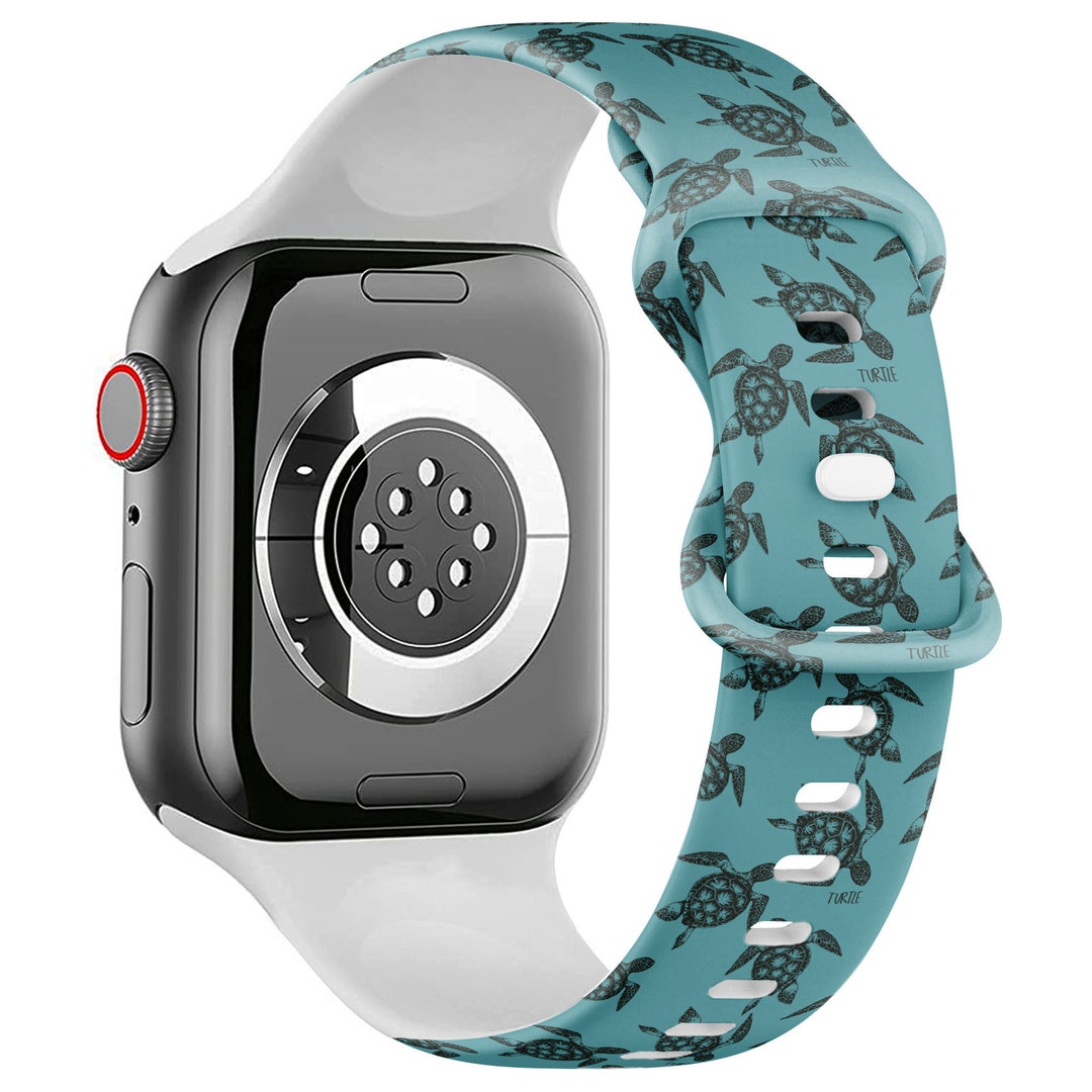 All Series - Apple Watch Band ( Sea Turtle Print Pattern ) Silicone ...