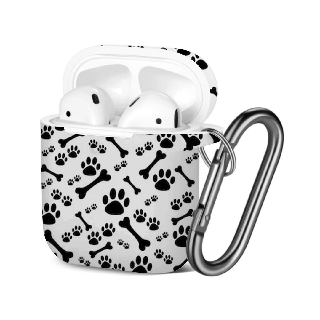 Airpods Case ( 1st / 2nd Gen ), Cute Dog Paw Bone Print Pattern, TPU ...