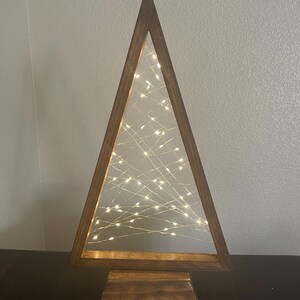 Wood Christmas Tree With Sparkle Lights - Etsy