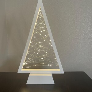 Wood Christmas Tree With Sparkle Lights - Etsy