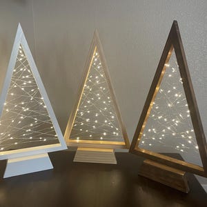 Wood Christmas Tree With Sparkle Lights - Etsy