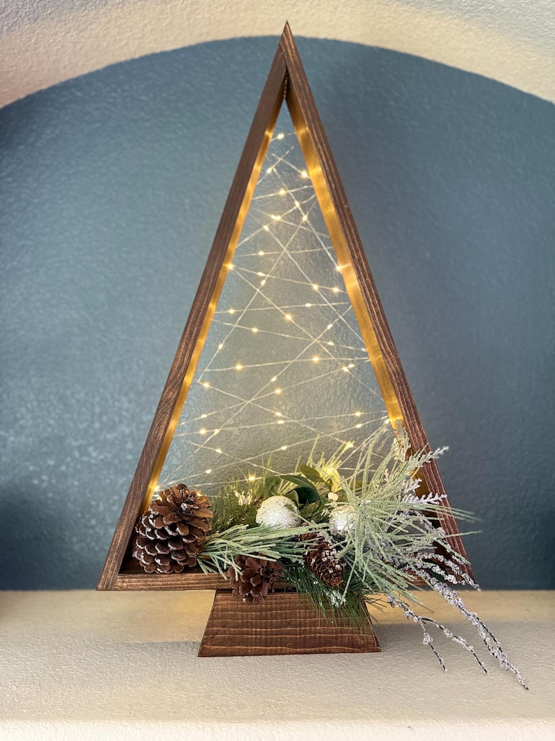 Light up Christmas Tree With Garland - Etsy