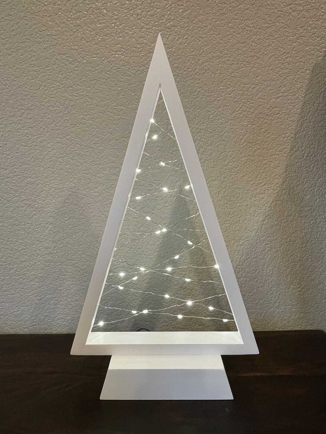 Wood Christmas Tree With Sparkle Lights - Etsy
