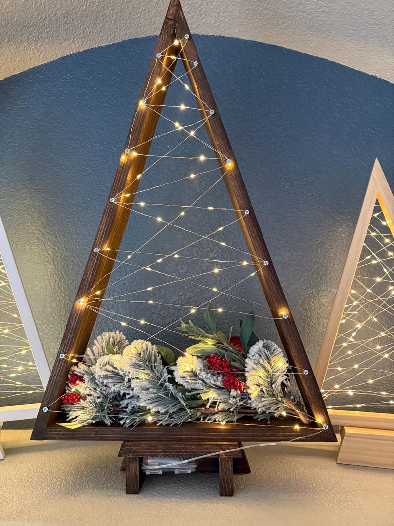 Light up Christmas Tree With Garland - Etsy
