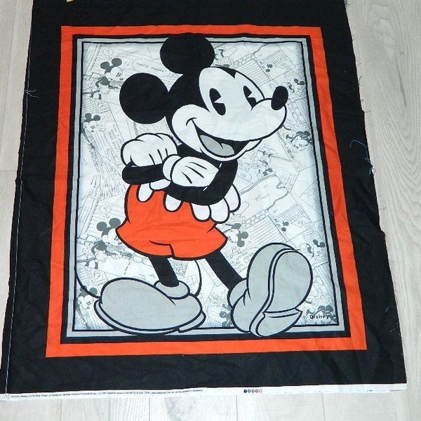 Mickey Mouse Fabric Panel - Etsy