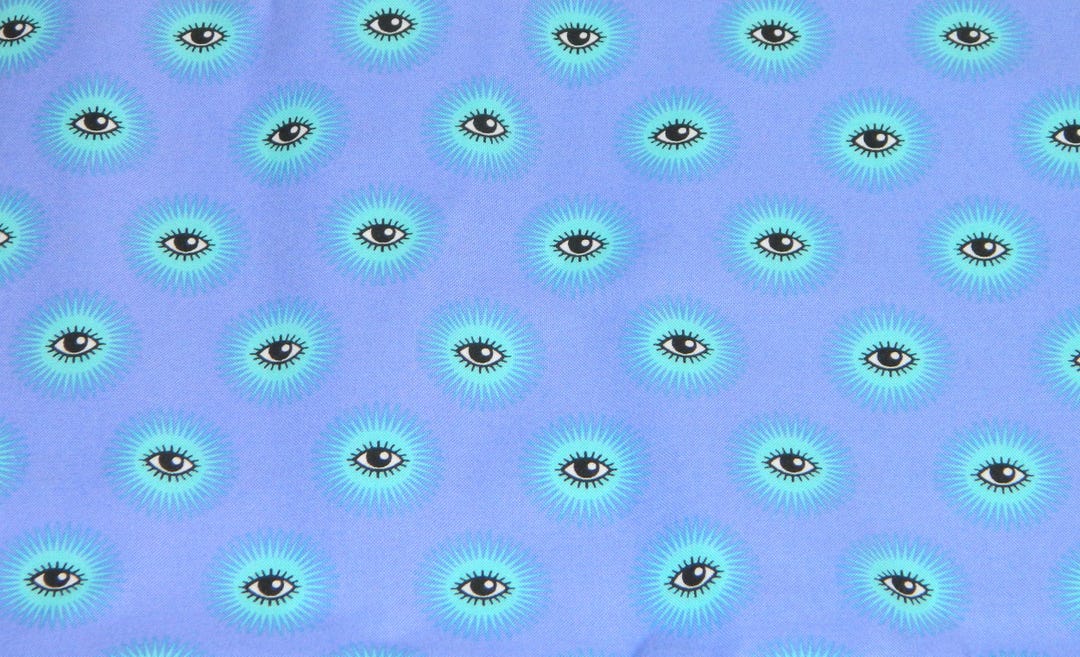 Deep Lilac “I See You” Blue Eyes De La Luna Pattern by Tula Pink Fat ...