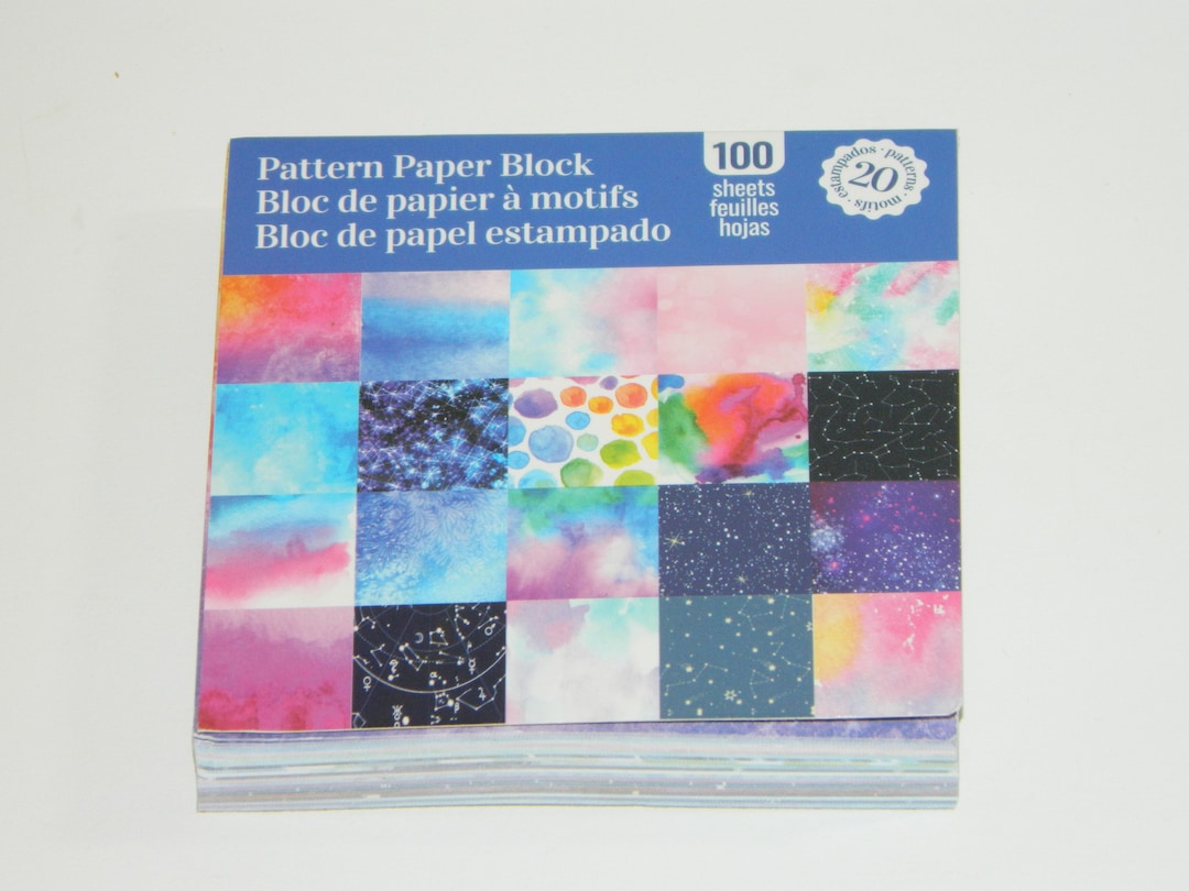 100 Sheet Scrapbooking Pattern Paper Block With 20 Patterns 4" X 4" - Etsy