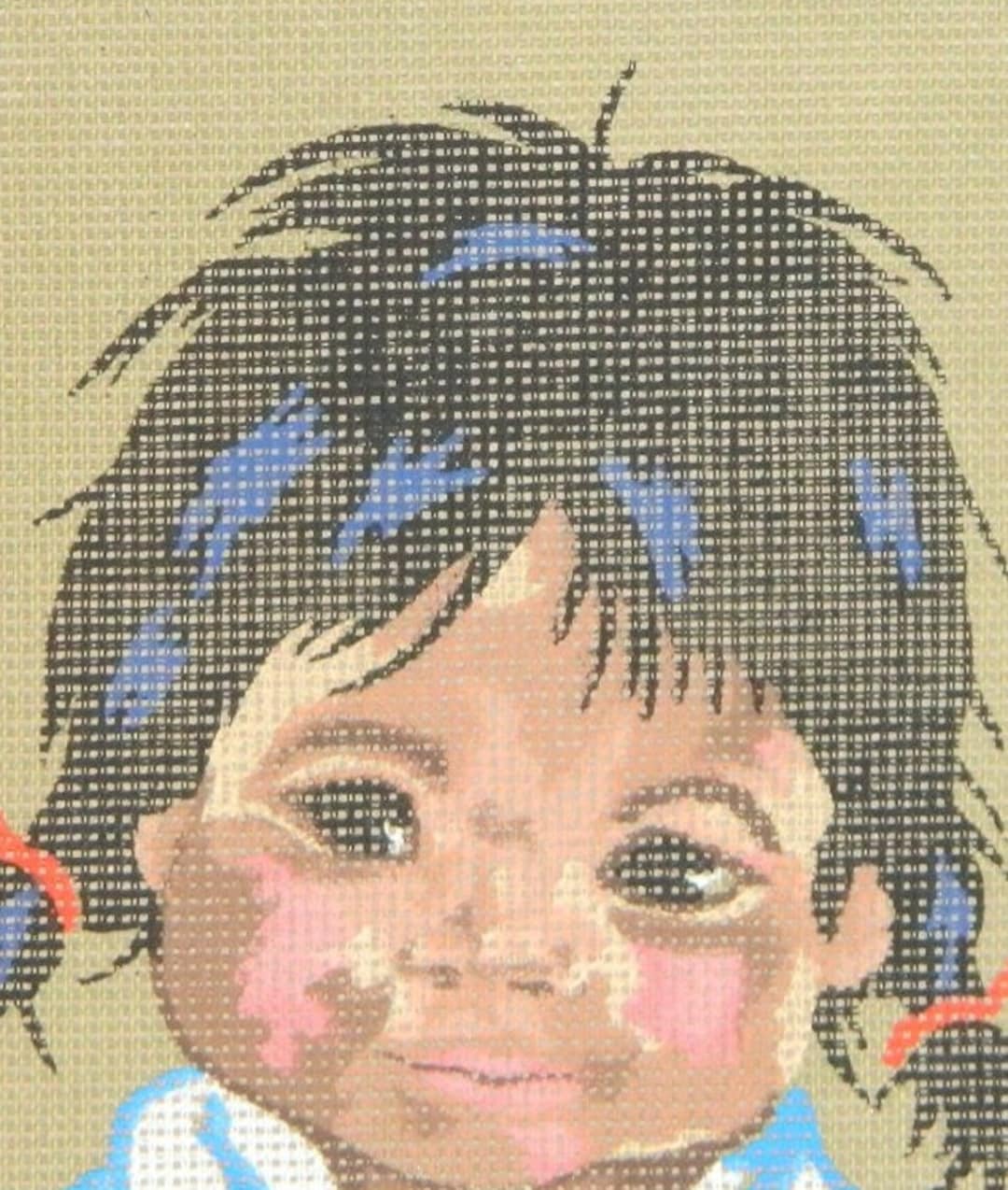 Vintage Digital Download Inuit Eskimo Girl and Boy Cross Stitch ...