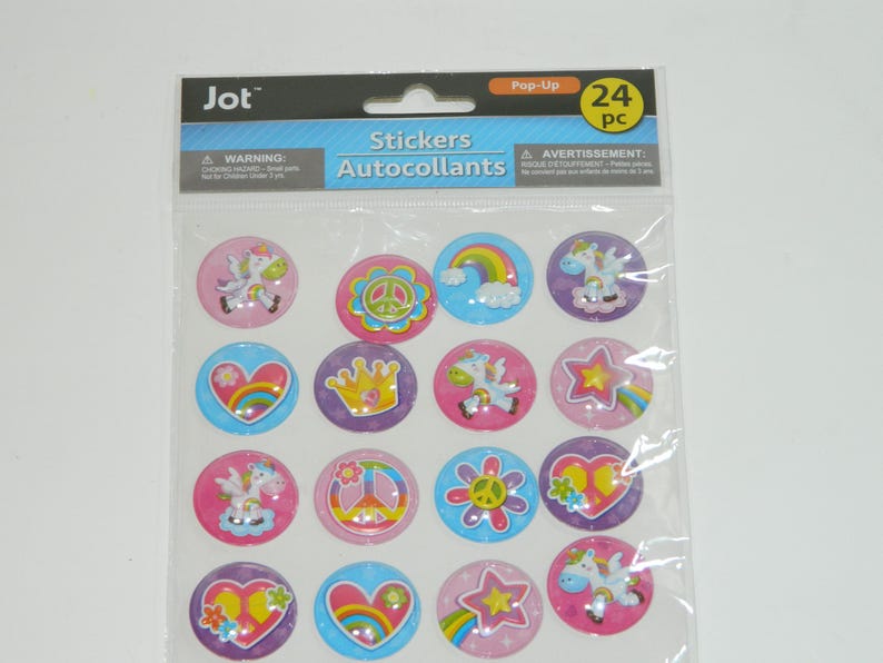 24 Circle Pop-up Stickers by JOT (u-pick From 3 Different Themes) - Etsy