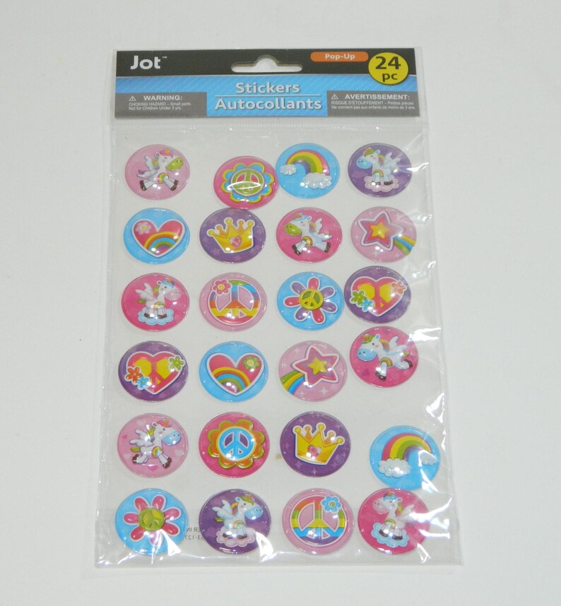 24 Circle Pop-up Stickers by JOT (u-pick From 3 Different Themes) - Etsy