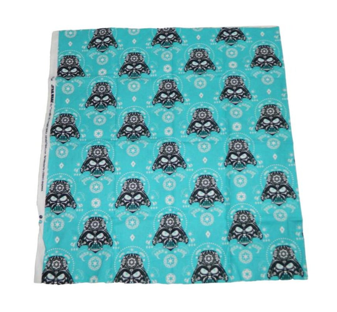 Star Wars Dark Vador Sugar Skull Turquoise Cotton Fabric - 22" Cut - Etsy