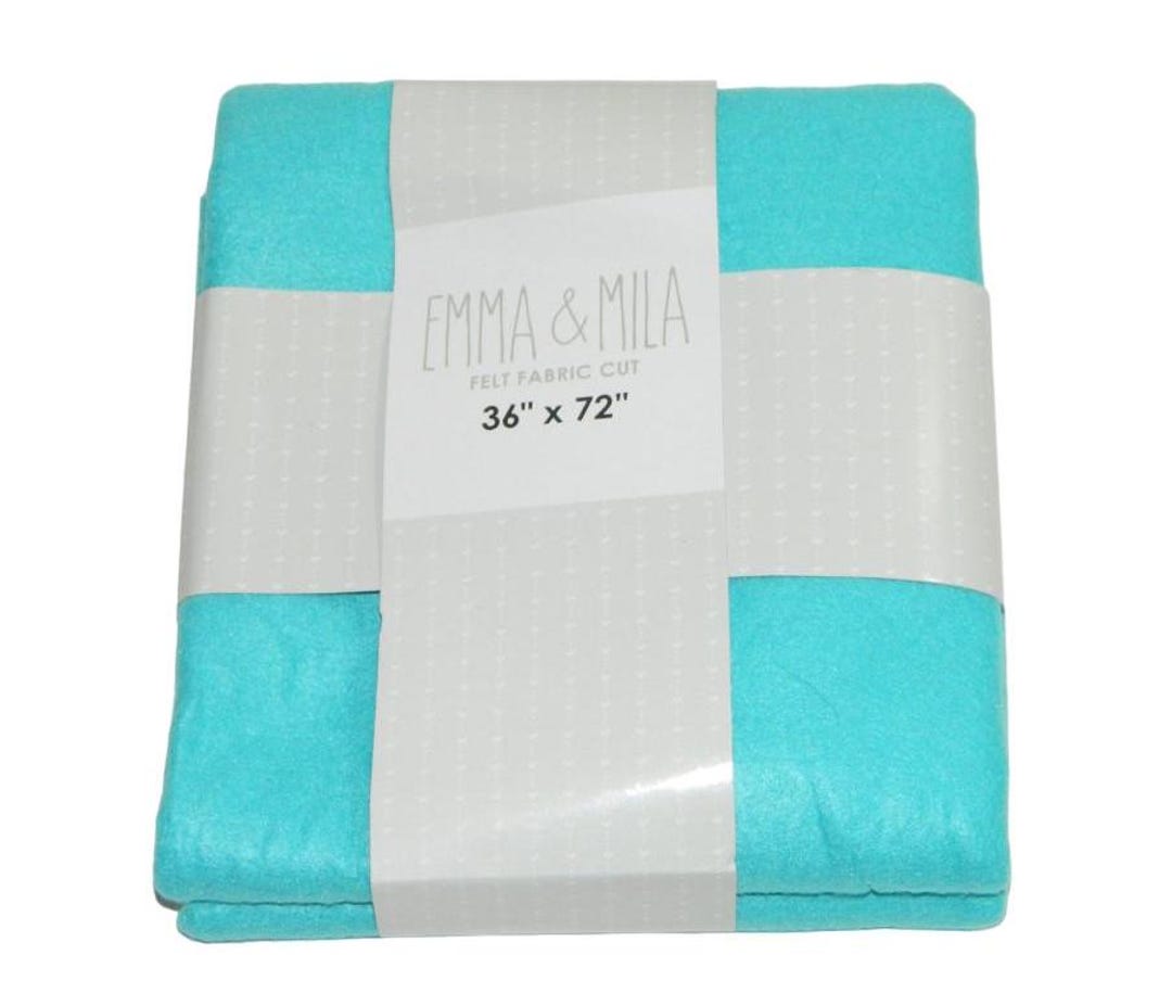 Emma & Mila Turquoise Blue Medium Weight Felt Fabric - 18" (w)folded X ...