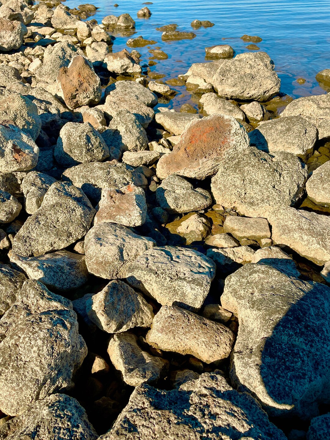 Rocks by the Water Digital Download Photo Print Wallpaper Background - Etsy