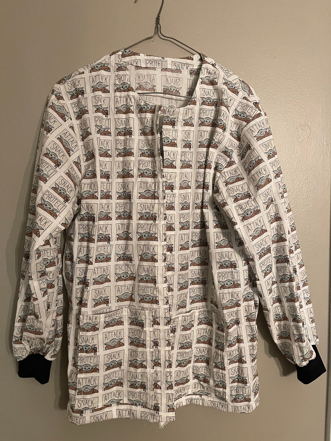 Baby Yoda Scrub Jacket - Etsy