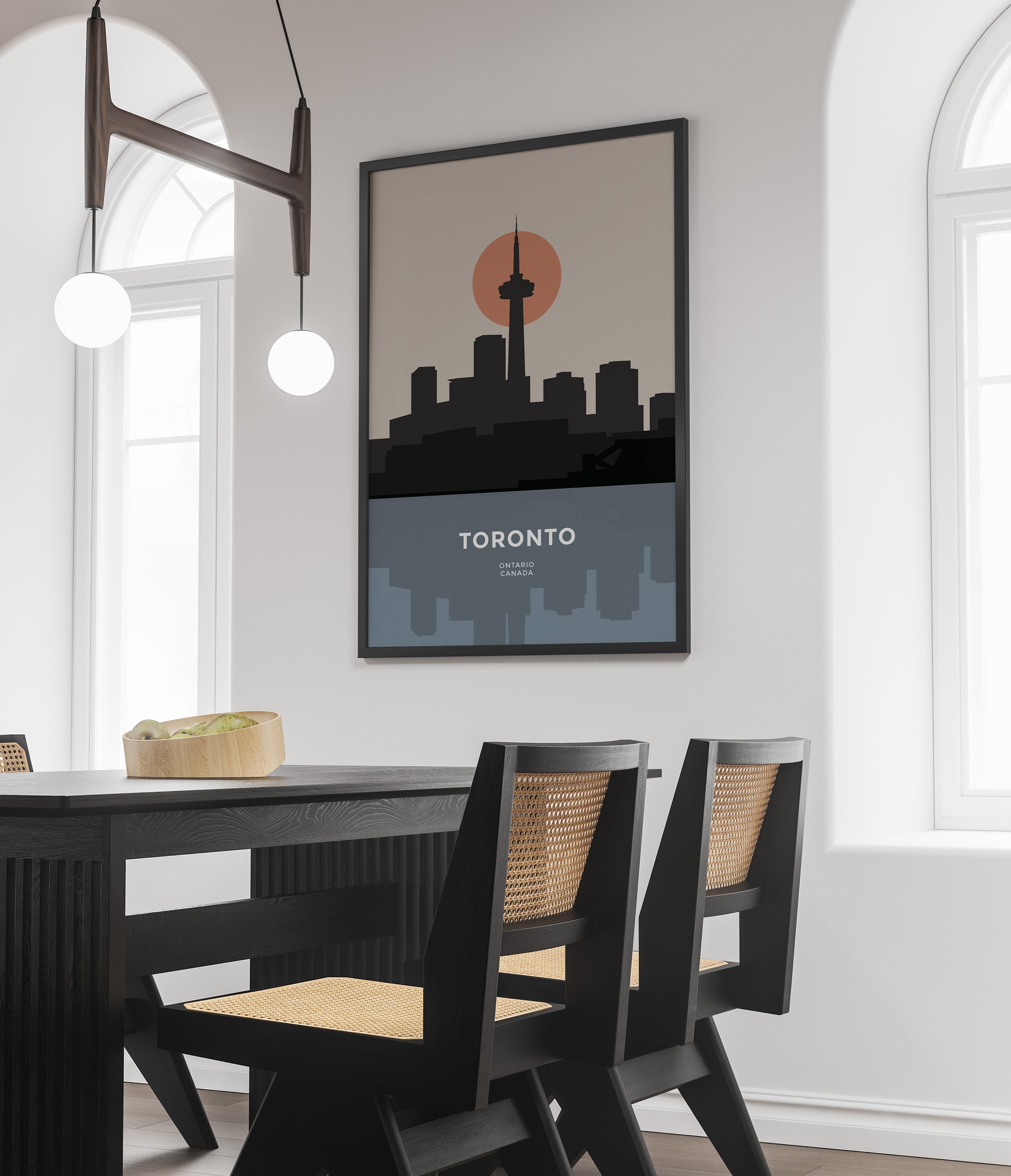 CN Tower Toronto City Skyline Ontario Canada Poster Print Minimalist ...