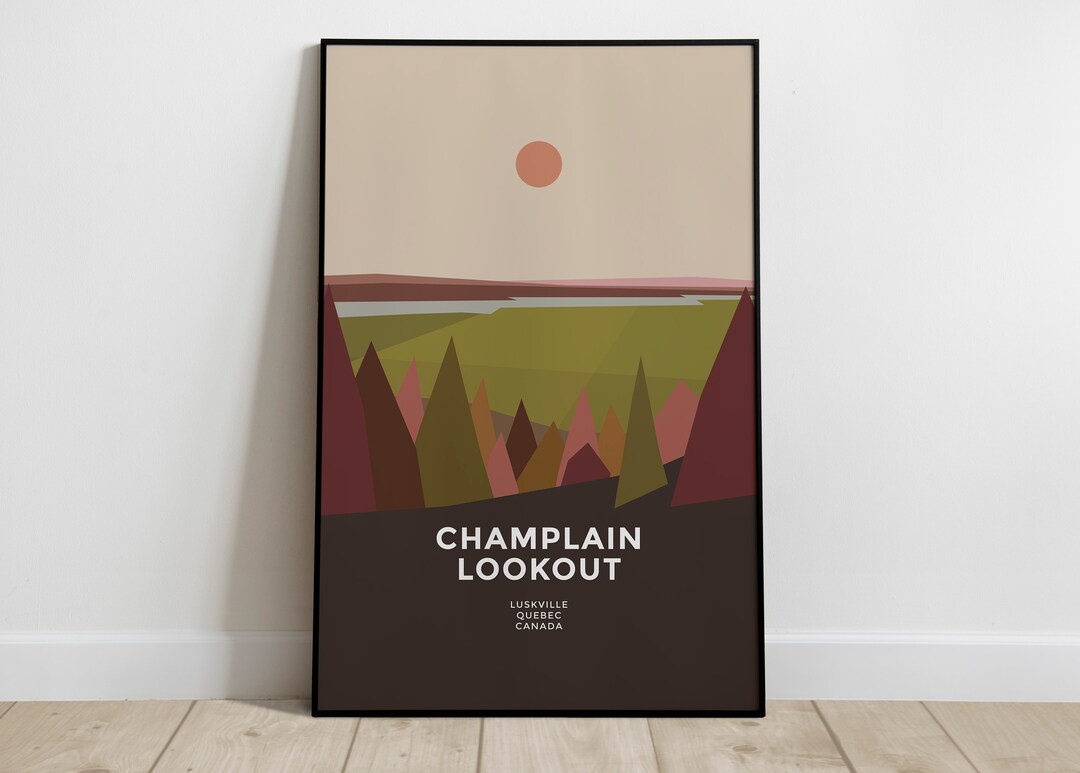 Champlain Lookout Gatineau Quebec Canada Poster Print Minimalist Mid ...