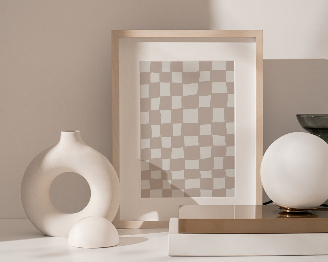 Checker Print Digital Download Scandinavian Minimalist - Etsy