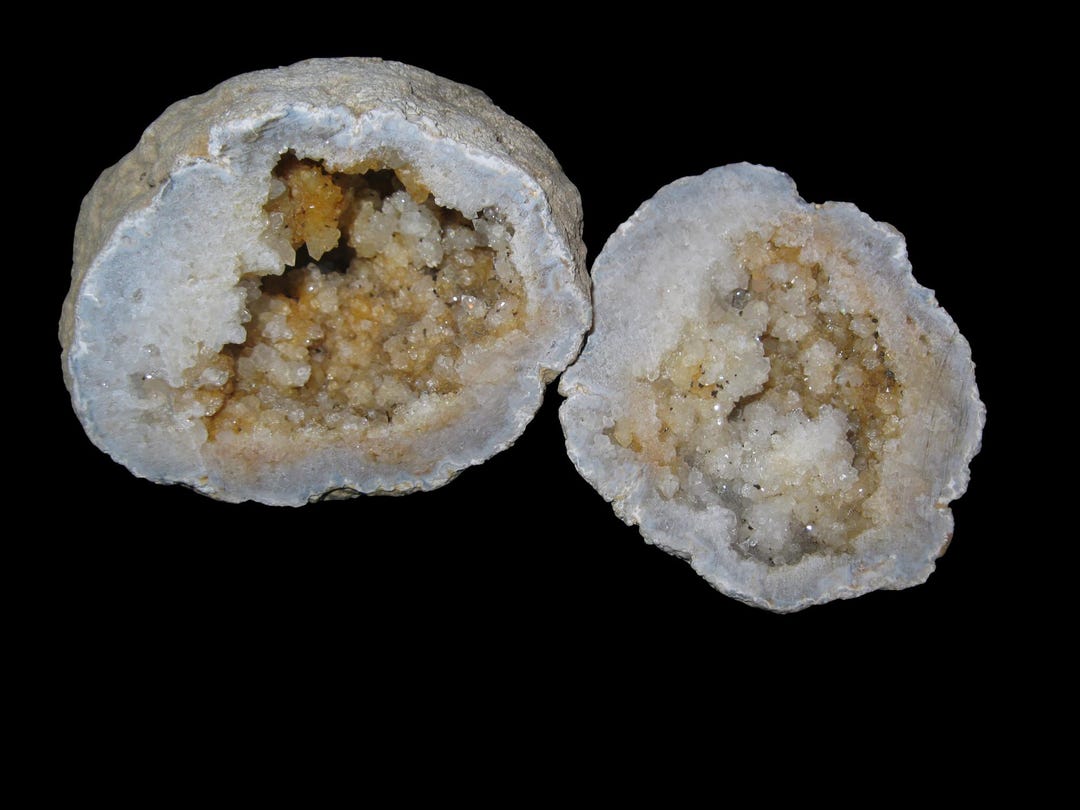 Large, Cut Quartz Geode W/ Pyrite Flecks - Etsy