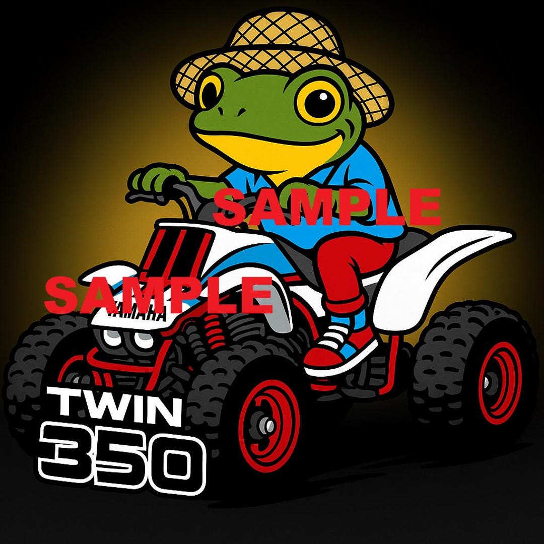Sapo Concho Riding Yamaha Banshee 350 Cartoon Art - Etsy