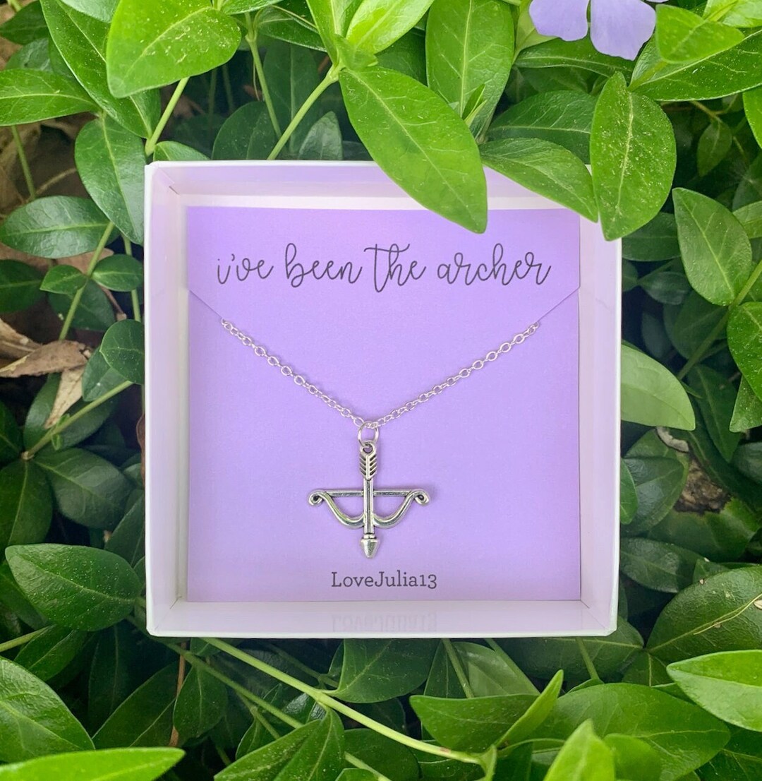 The Archer Necklace // Silver Chain // Bow & Arrow Necklace // Concert ...