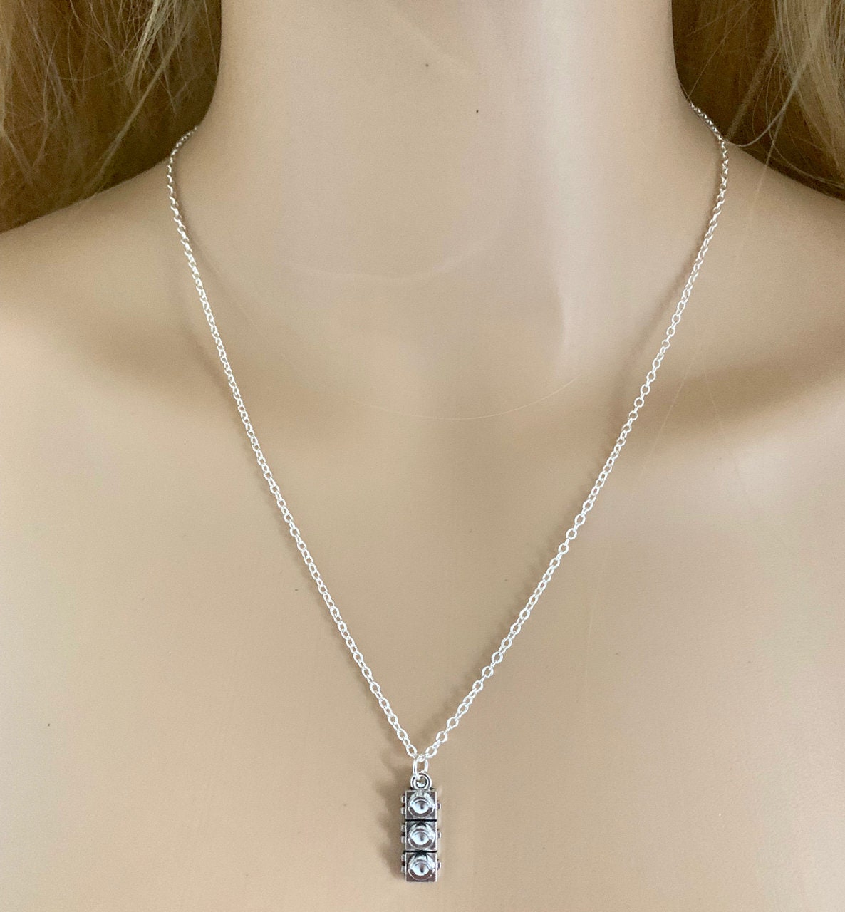 Traffic Light Necklace // Silver Chain // Gift // DBATC // - Etsy