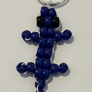 Pony Bead Lizzard Keychain - Etsy