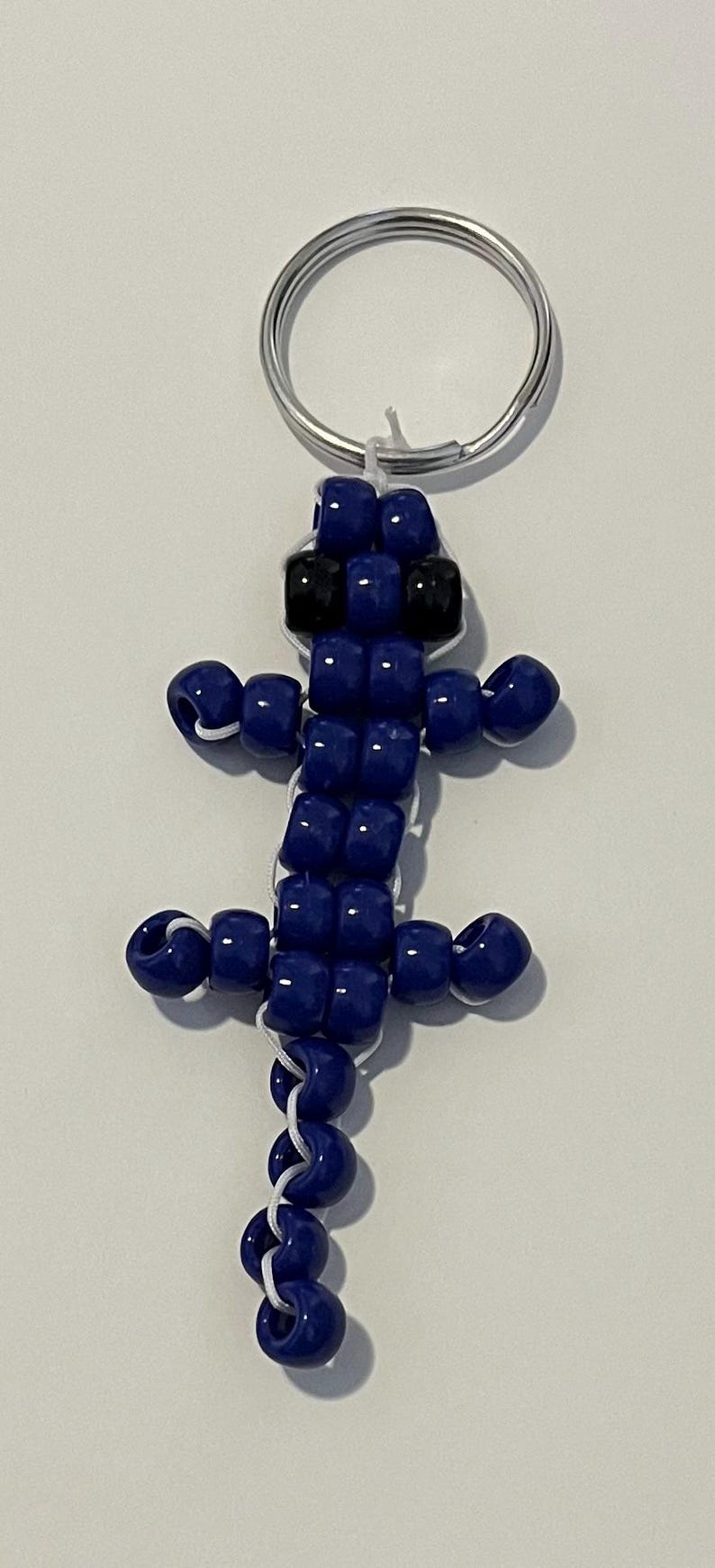 Pony Bead Lizzard Keychain - Etsy