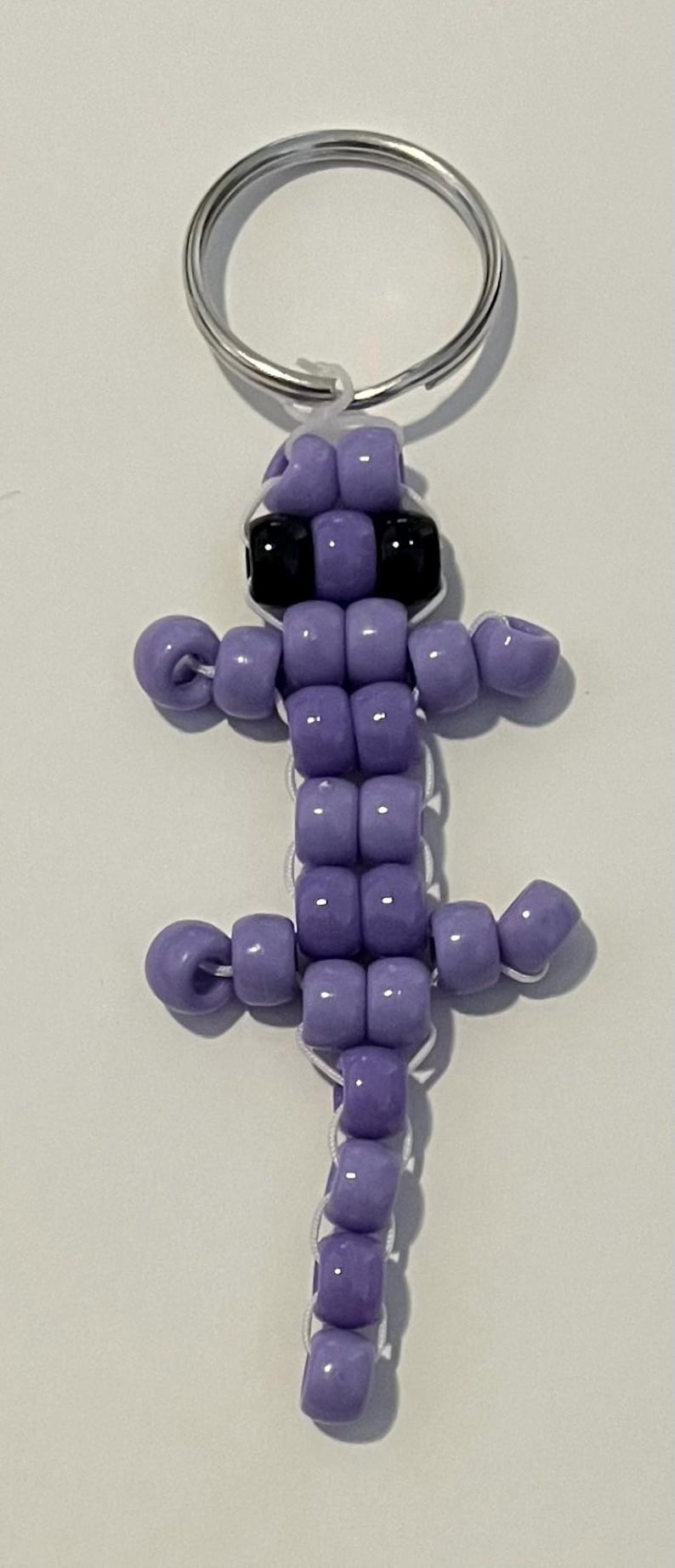 Pony Bead Lizzard Keychain - Etsy
