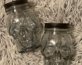 Skull Mason Jar - Etsy
