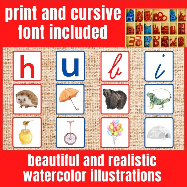 Montessori Phonics Matching Activity for Preschool | Beginning Letter ...