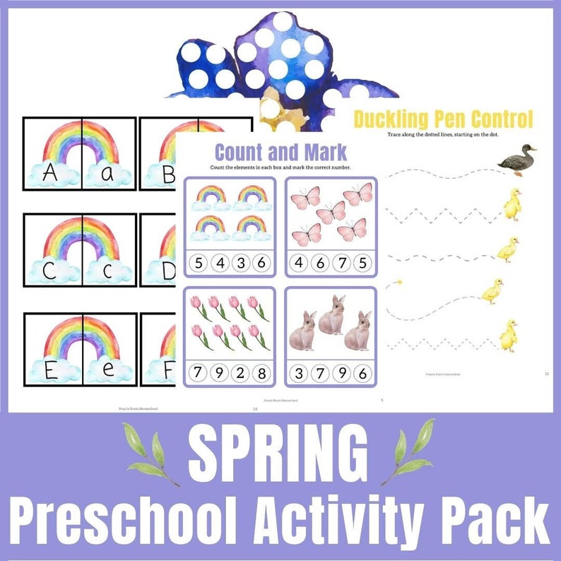 Preschool Spring Activity Pack Spring Themed Worksheets and Activities ...