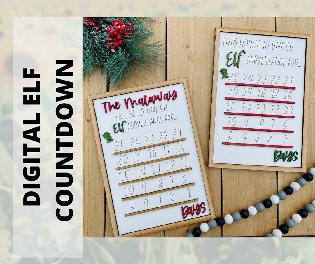 Elf Surveillance Countdown - Etsy