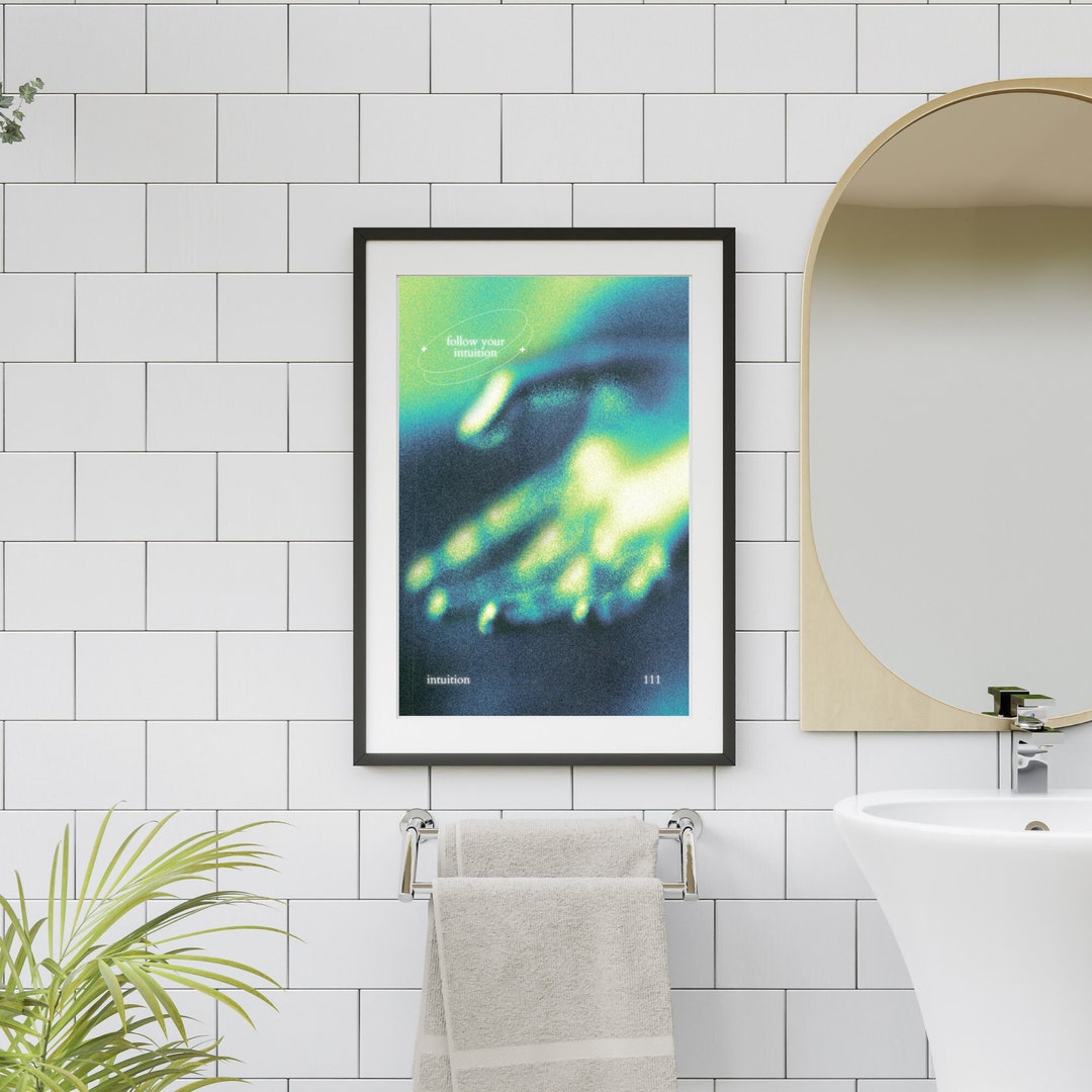Set of 6 Angel Number Poster, Aura Number Poster, Aura Gradient Wall ...